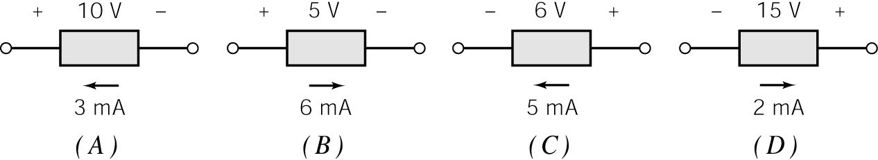 Solved 1)Following figure shows four circuit elements | Chegg.com