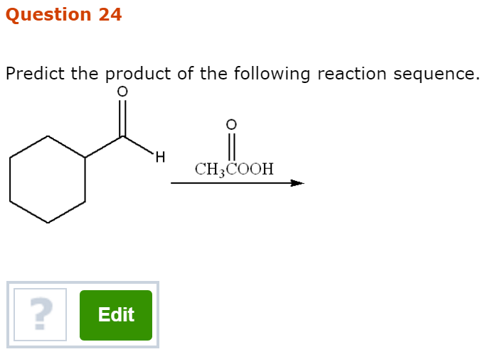 Solved Predict the product of the following reaction | Chegg.com