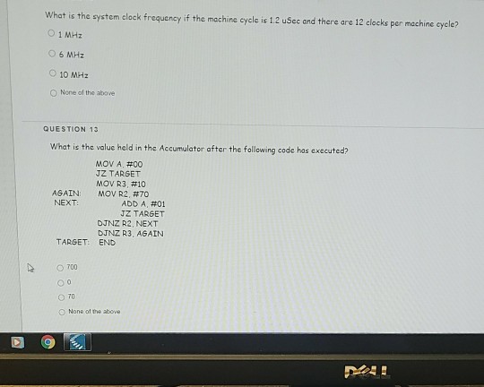 Solved What is the system clock frequency if the machine | Chegg.com