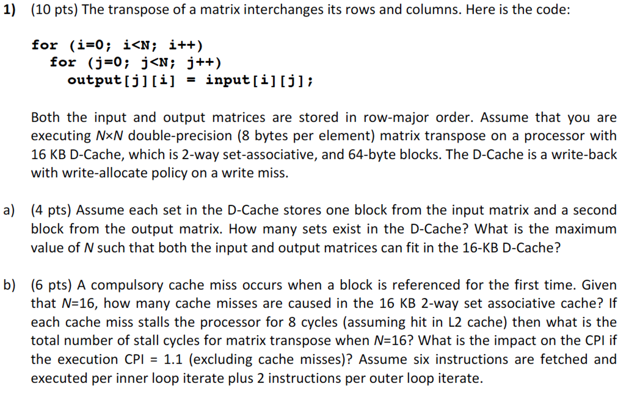 Solved The transpose of a matrix interchanges its rows and | Chegg.com