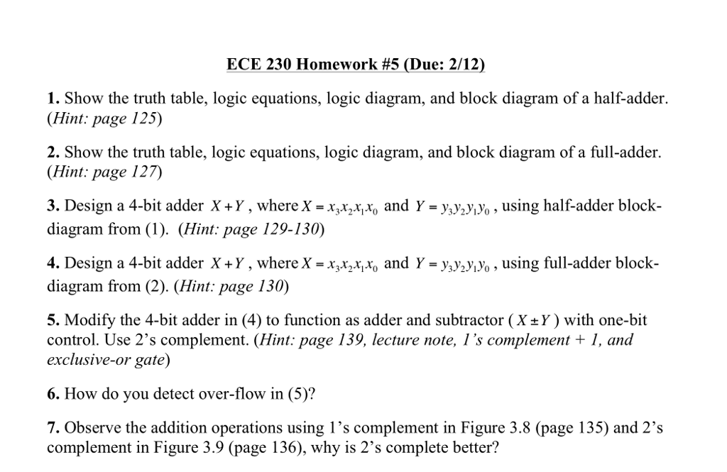 Solved ECE 230 Homework #5 (Due: 212) 1. Show the truth | Chegg.com