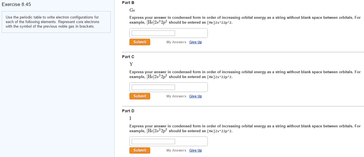 Solved Use the periodic table to write electron | Chegg.com