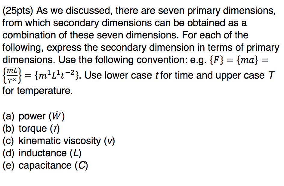 Solved (25pts) As we discussed, there are seven primary | Chegg.com