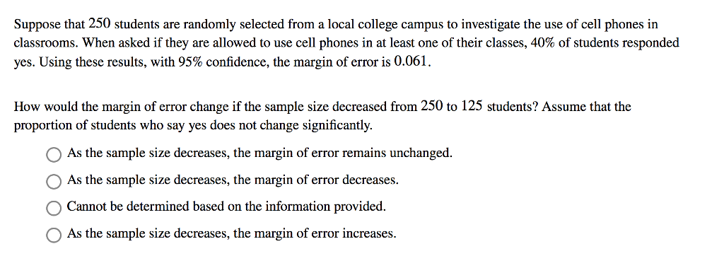 Solved Suppose that 250 students are randomly selected from | Chegg.com