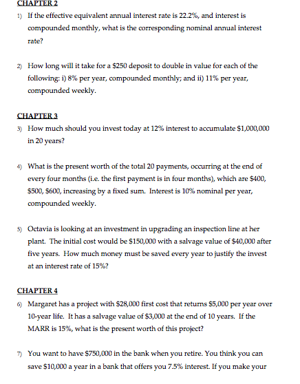 Solved If the effective equivalent annual interest rate is | Chegg.com