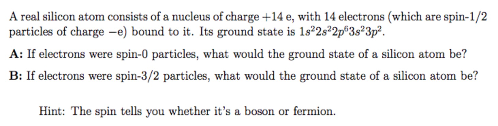 Solved A real silicon atom consists of a nucleus of charge | Chegg.com