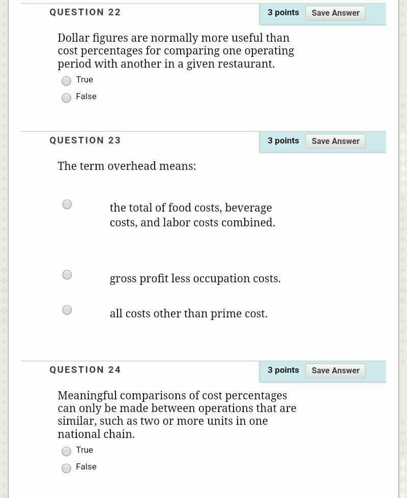 Solved QUESTION 1 3 points Save Answer When ordering | Chegg.com