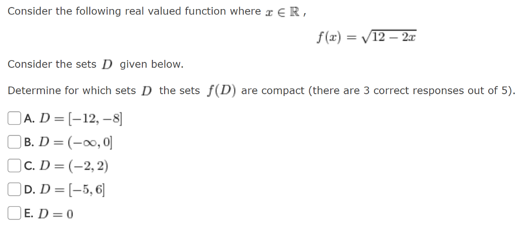 Solved Consider the following real valued function where r E | Chegg.com