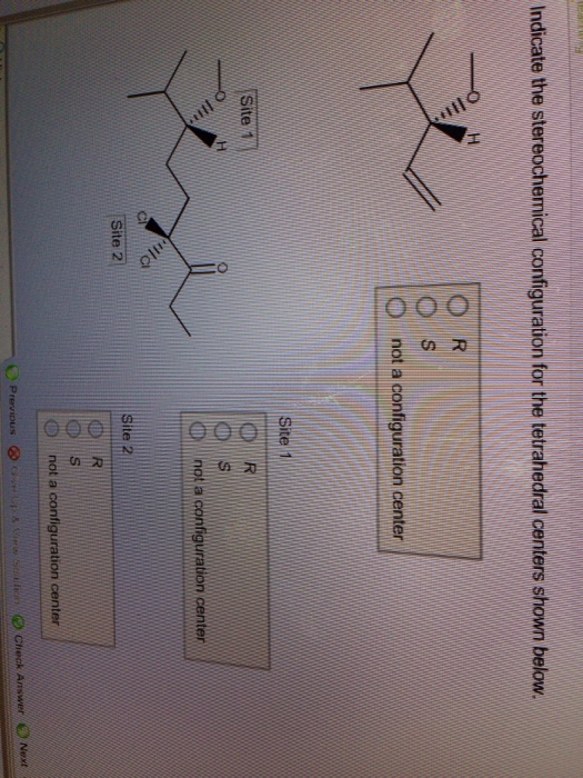 Solved Indicate the stereochemical configuration for the | Chegg.com