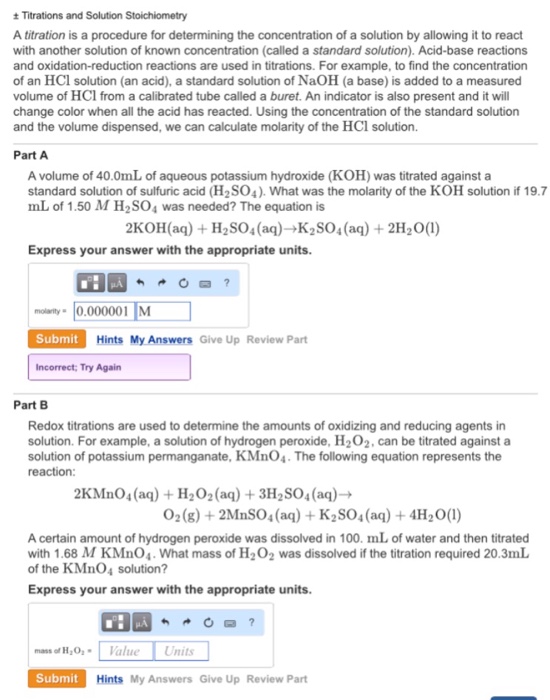 Solved: A Titration Is A Procedure For Determining The Con... | Chegg.com
