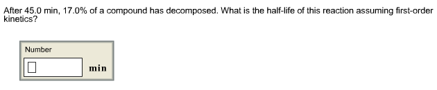 Solved After 45.0 min, 17.0% of a compound has decomposed. | Chegg.com