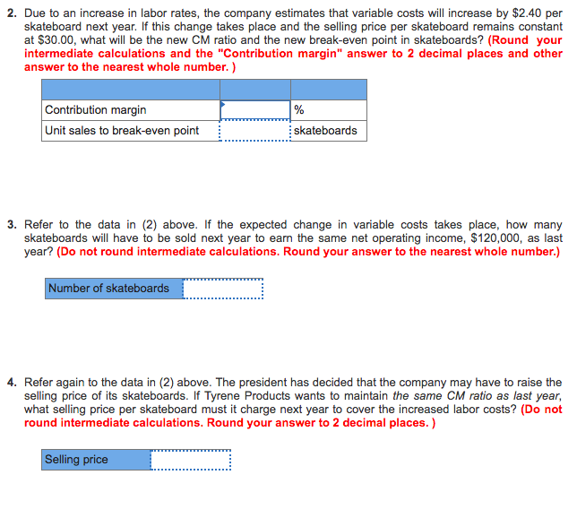Solved Problem 8-5 Various CVP Questions: Break-Even Point; | Chegg.com