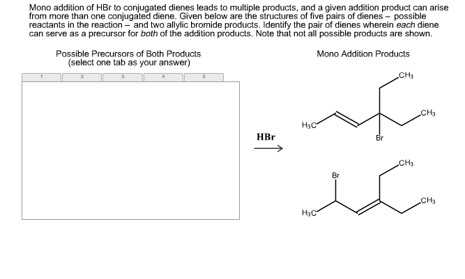 Solved Mono addition of HBr to conjugated dienes leads to | Chegg.com
