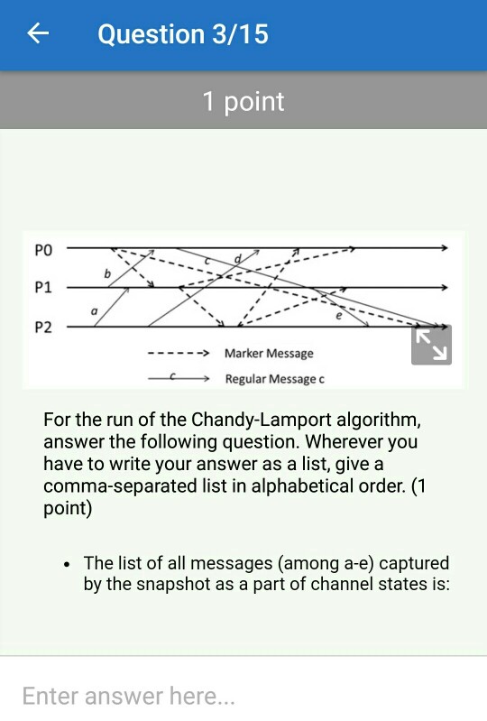 Solved what will be the solution for below chandy lamport | Chegg.com