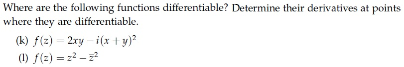 Solved Where are the following functions differentiable? | Chegg.com