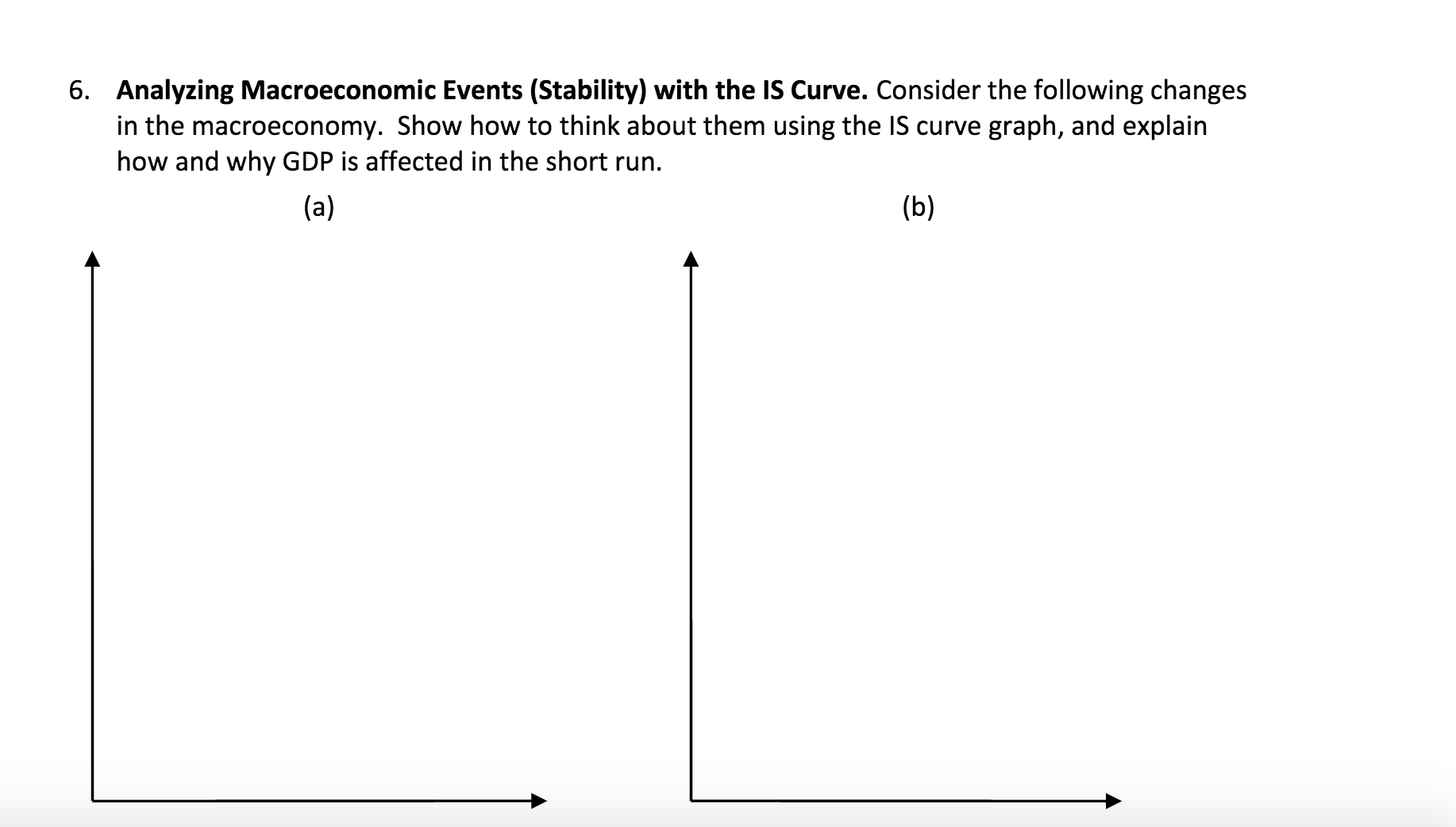 Solved Analyzing Macroeconomic Events (Stability) with the | Chegg.com
