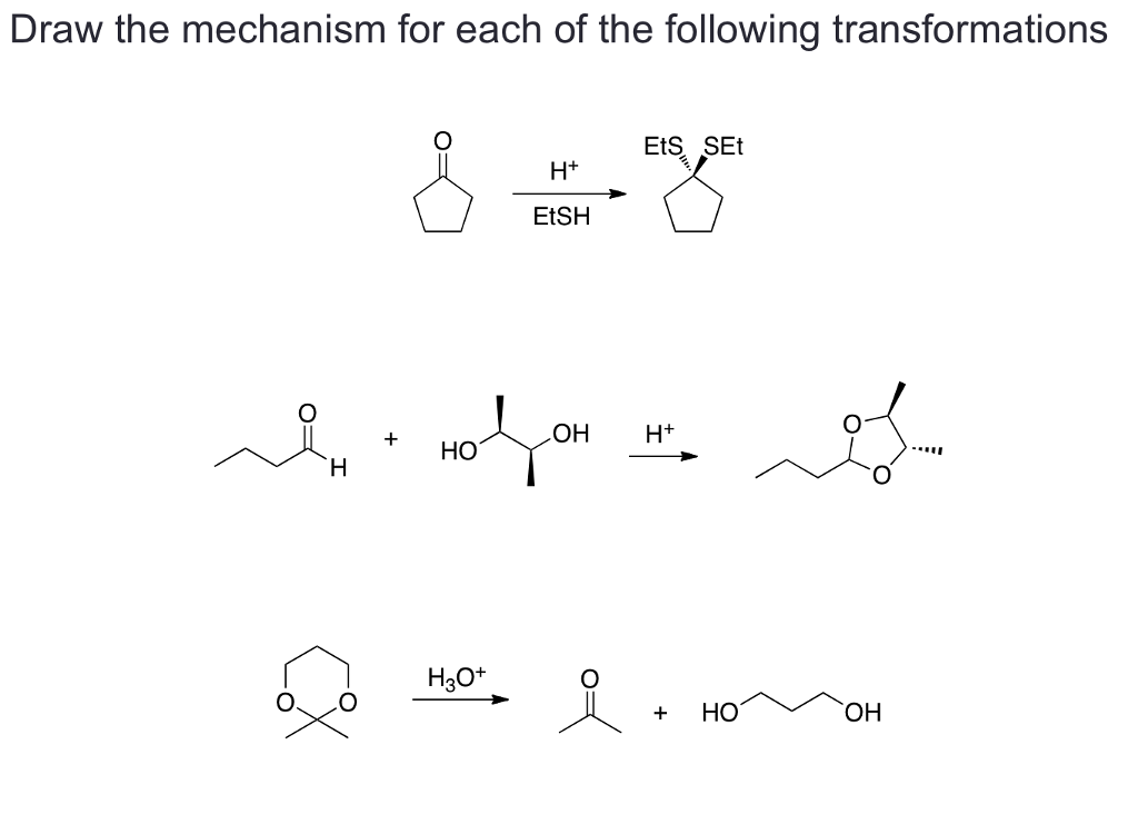 Solved Draw the mechanism for each of the following | Chegg.com