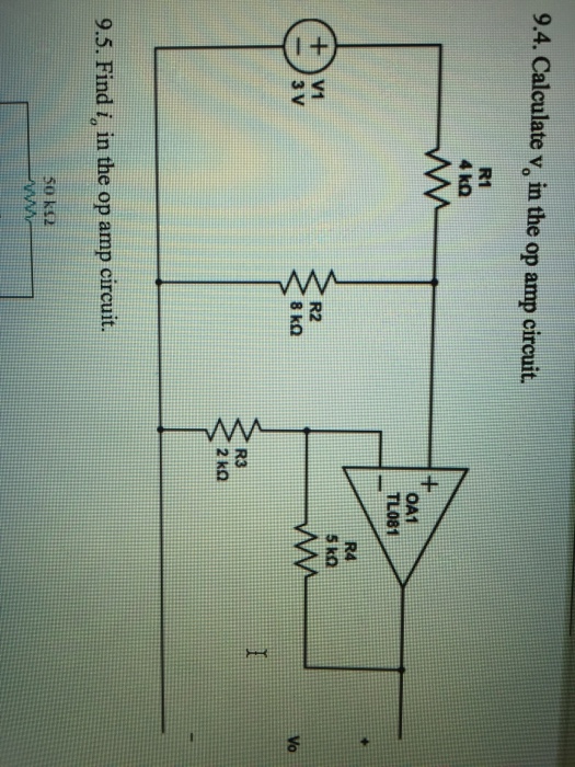 Solved 9.3. Calculate the voltage ratio v/v, for the op amp | Chegg.com