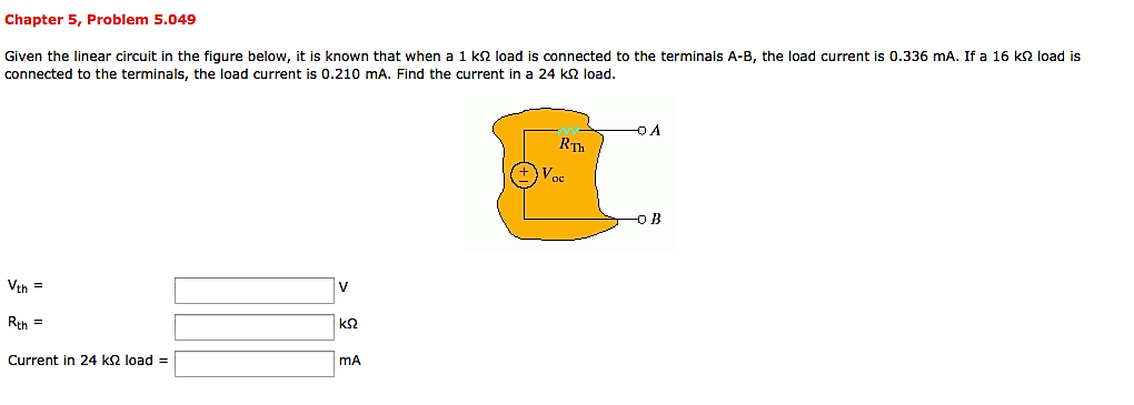 Solved Chapter 5, Problem 5.049Given the linear circuit in | Chegg.com