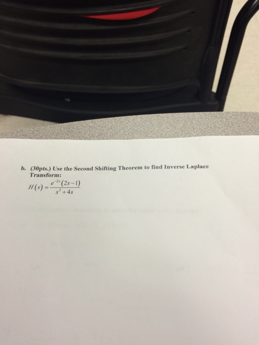 Solved 30pts Use The Second Shifting Theorem To Find