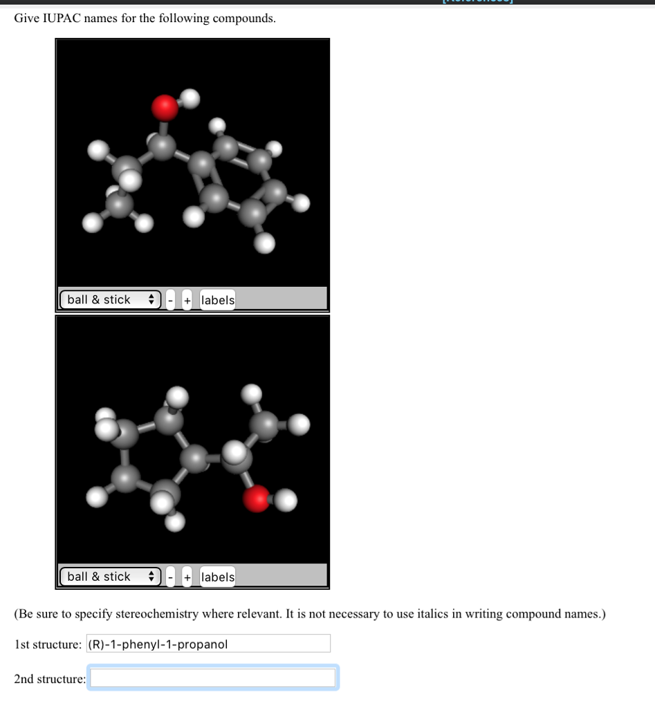 Solved Give IUPAC names for the following compounds. ball & | Chegg.com