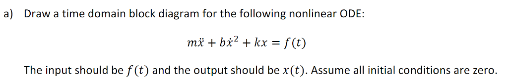 Solved a) Draw a time domain block diagram for the following | Chegg.com