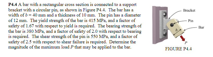Solved A bar with a rectangular cross section is connected | Chegg.com