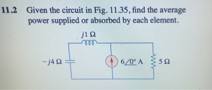 Solved Given the circuit in Fig. 11.35, find the average | Chegg.com