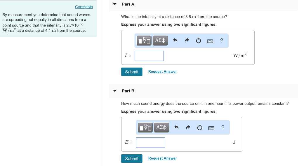 Solved Part A Constants By measurement you determine that | Chegg.com