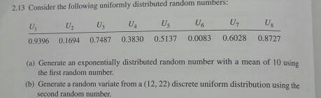 Solved 213 consider the following uniformly distributed | Chegg.com