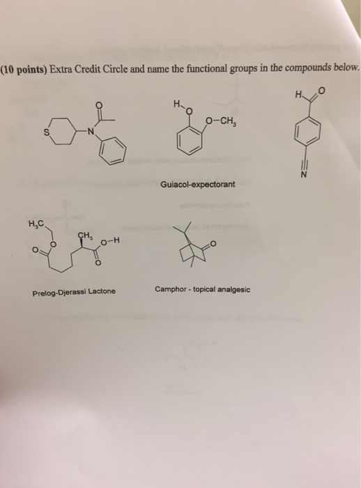 Solved Circle and name the functional groups in the | Chegg.com