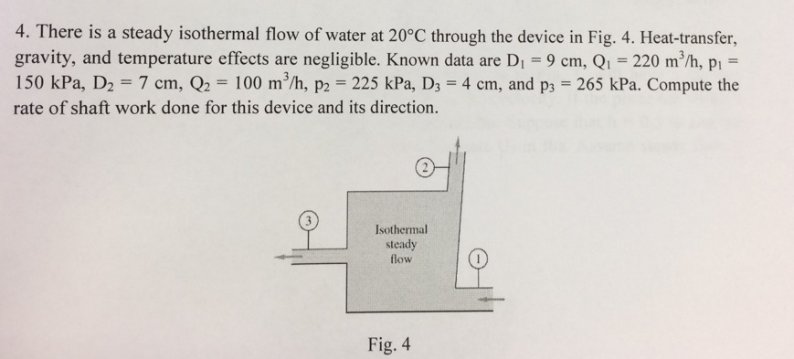 Solved There is a steady isothermal flow of water at | Chegg.com