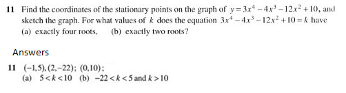 Solved 11 Find the coordinates of the stationary points on | Chegg.com