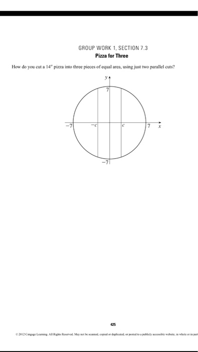 Solved GROUP WORK 1, SECTION 7.3 Pizza for Three How do you | Chegg.com