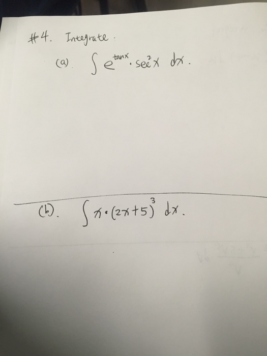 Solved Integrate integral e^tanx middot sec^2 x dx | Chegg.com