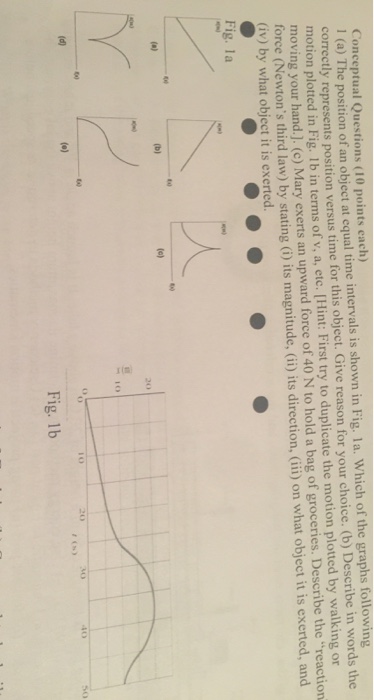 Solved The position of an object at equal time intervals is | Chegg.com
