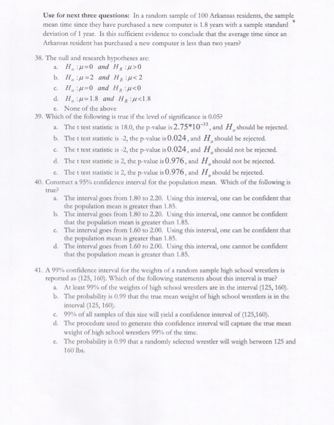 Solved Use for next three questions: In a random sample of | Chegg.com