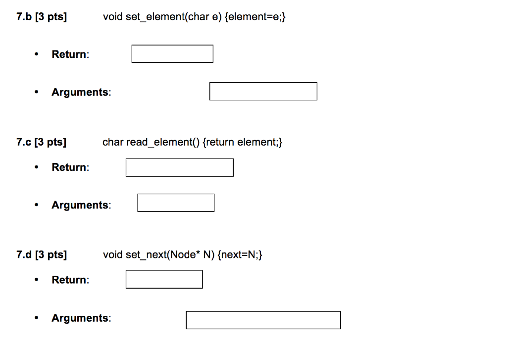 Solved Problem 7 20 Pts Given The Following Class 
