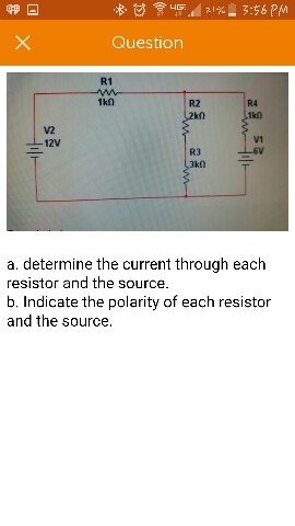 Solved Determine the current through each resistor and the | Chegg.com