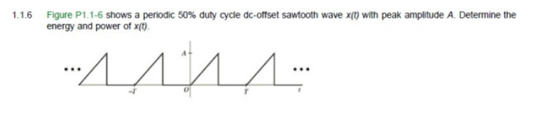 Solved Shows a periodic 50% duty cycle dc-offset sawtooth | Chegg.com