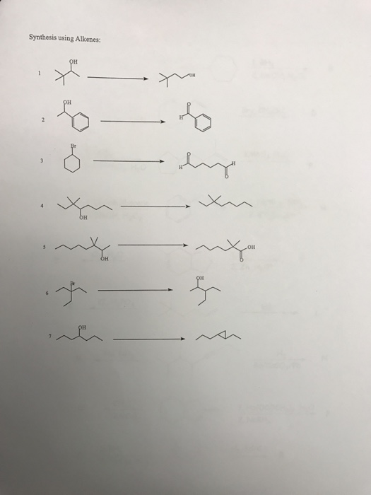 Solved Synthesis using Alkenes | Chegg.com