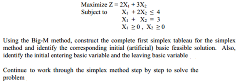 Solved Maximize Z = 2X1 + 3X2 Subject to X1 +2X2