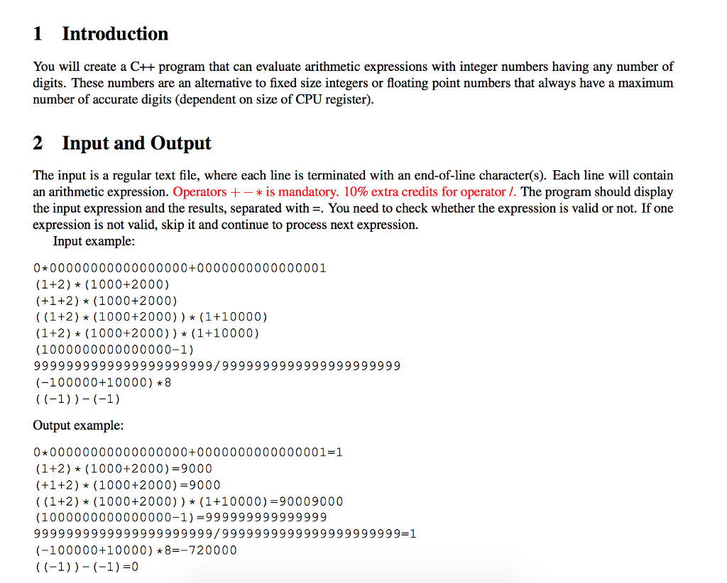 You Will Create A C Program That Can Evaluate