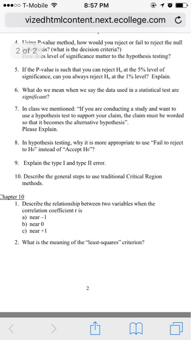Solved Using P-value method, how would you reject or fail to | Chegg.com