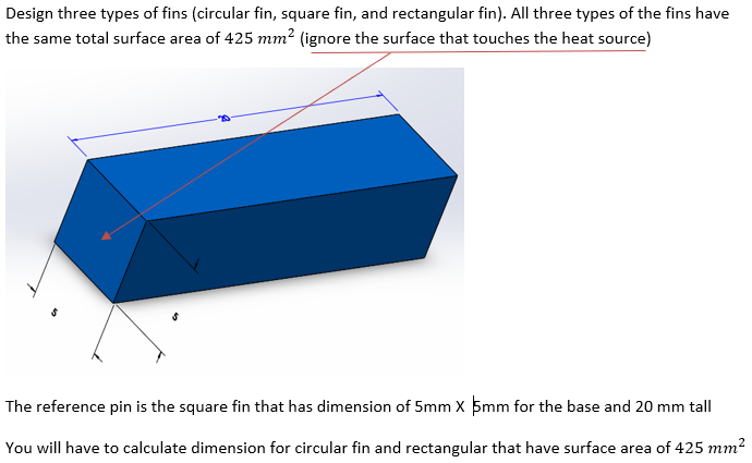 Solved Design three types of fins (circular fin, square fin, | Chegg.com