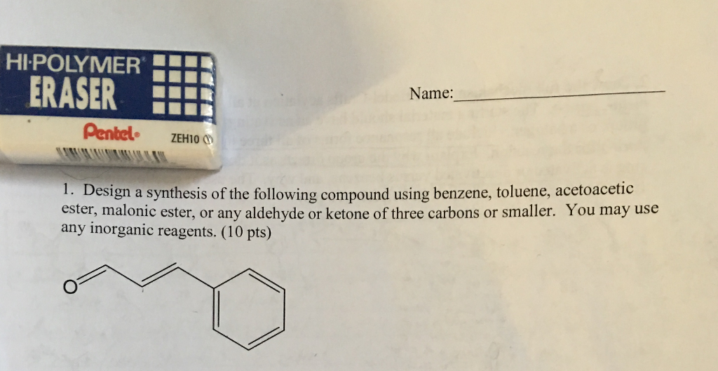 Solved Design a synthesis of the following compound using | Chegg.com