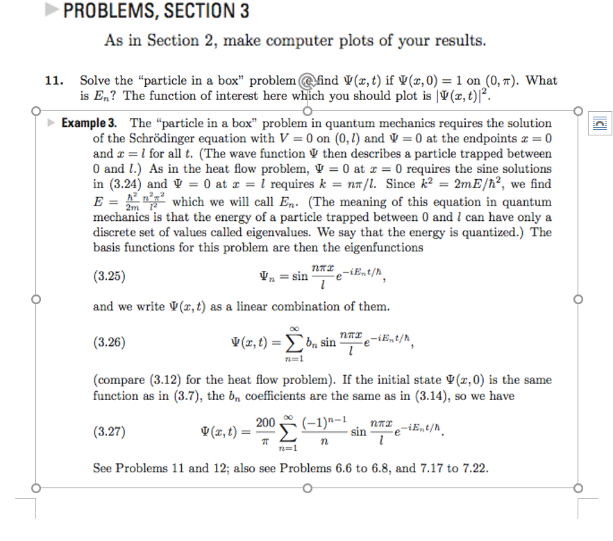 Solved PROBLEMS, SECTION 3 As in Section 2, make computer | Chegg.com