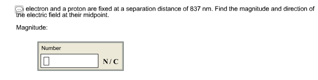 Solved Electron And A Proton Are Fixed At A Separation