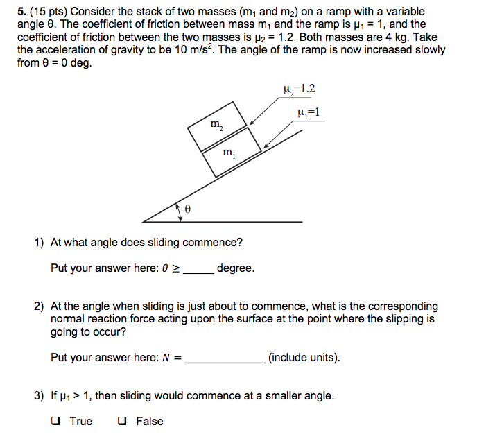 Solved 5. (15 pts) Consider the stack of two masses (m1 and | Chegg.com Solved 5. (15 pts) Consider the stack of two masses (m1 and | Chegg.com