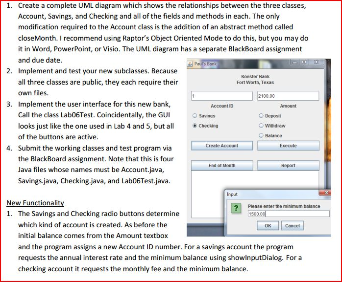 Solved Create a complete UML diagram which shows the | Chegg.com